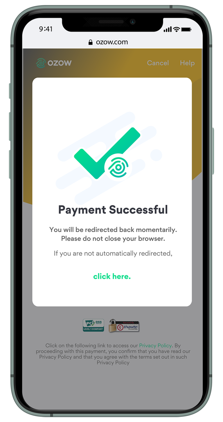 TymeBank Payment Flow – Ozow Training Portal